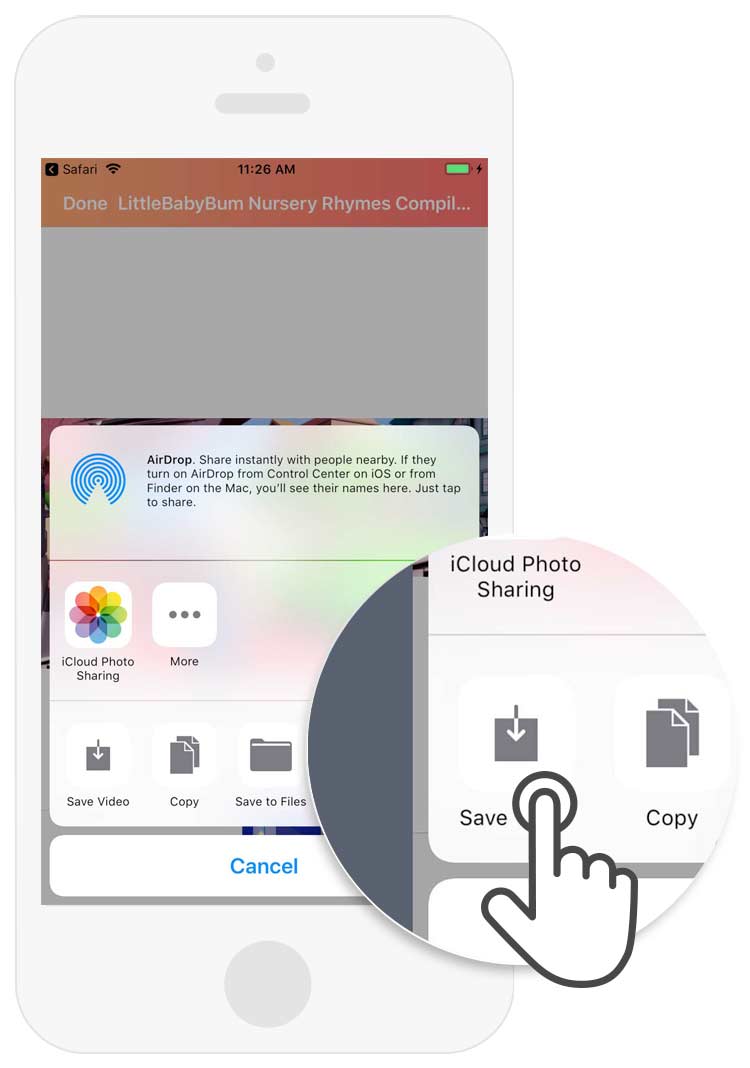 Using the My videos app for iOS